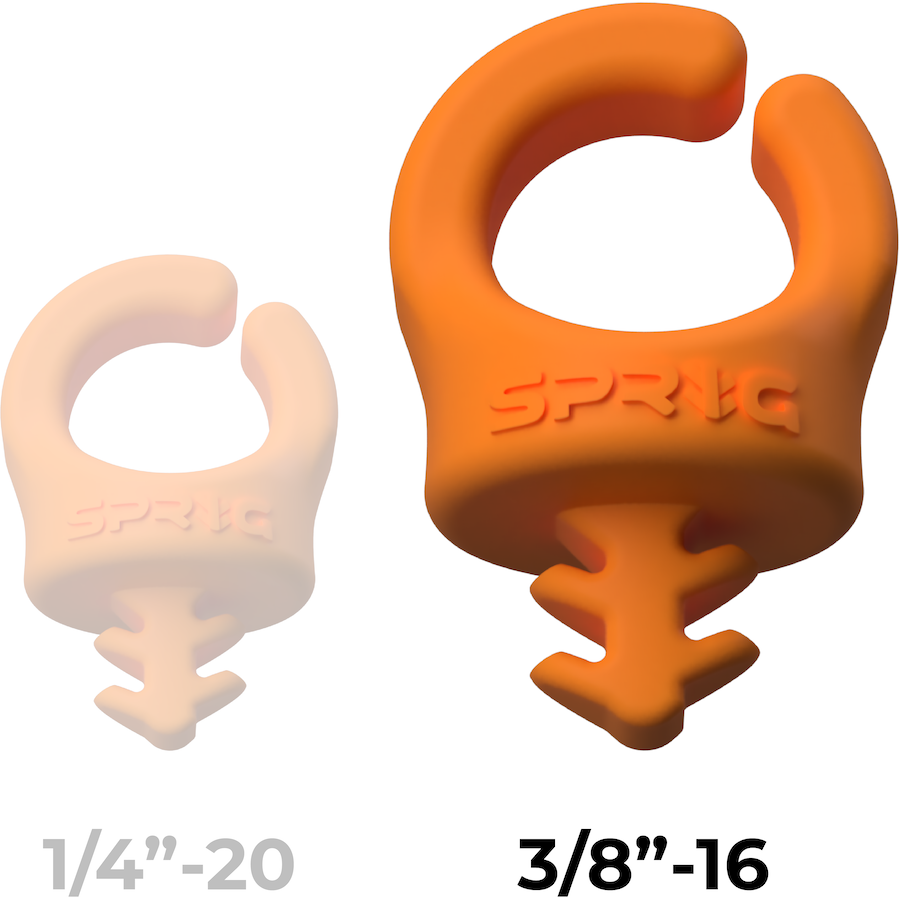 Sprig Big Orange Cable Clips (3/8”-16) 3-Pack